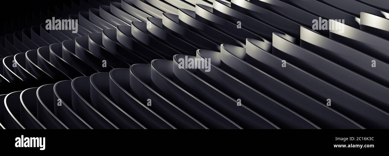 Abstract metal curves banner Stock Photo - Alamy