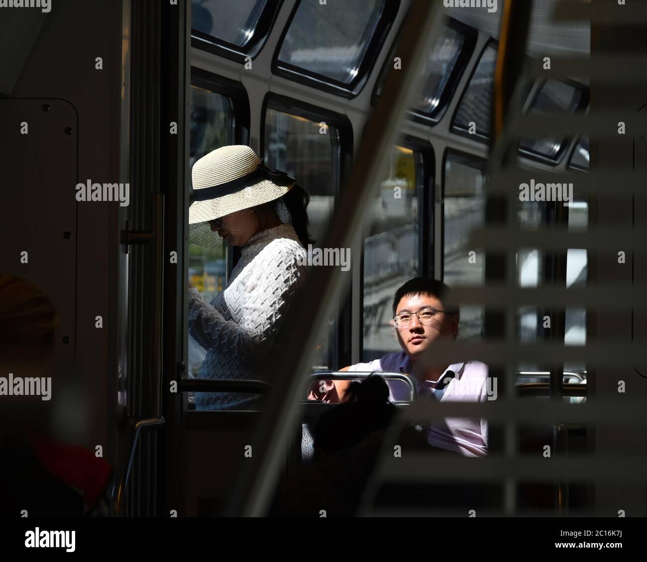 People travel with Bernese Highlands Railway train, route Lauterbrunnen ...