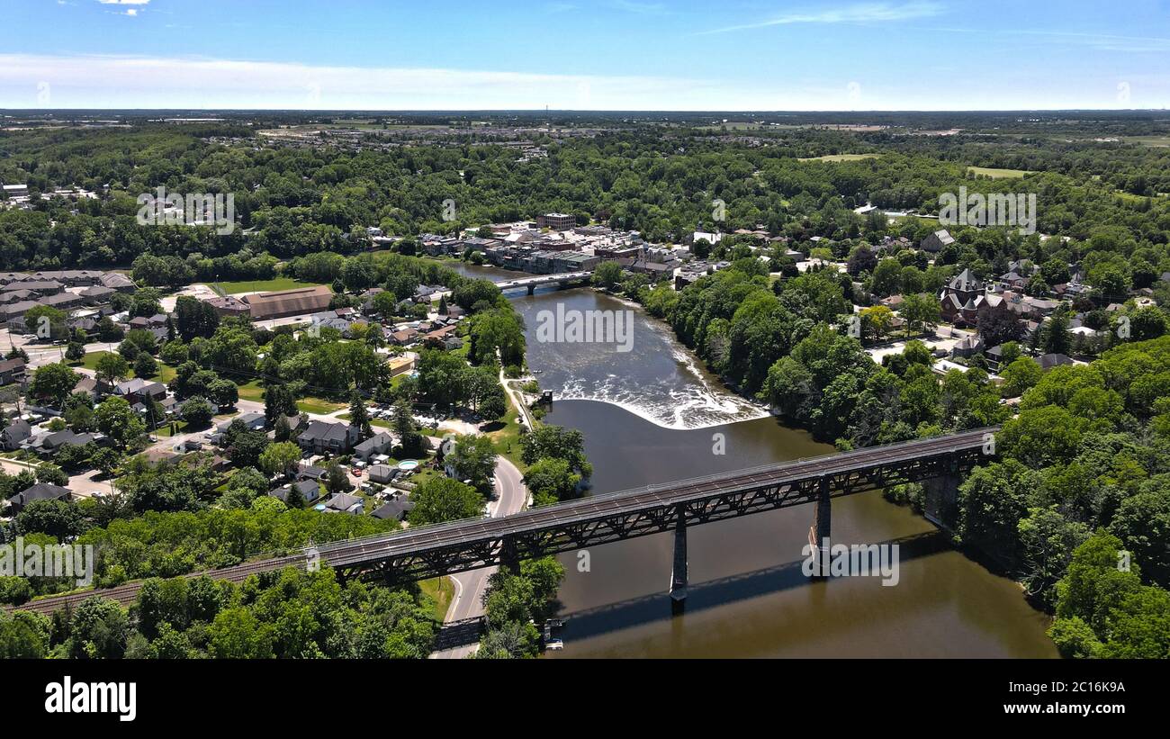 Paris Ontario Canada Aerial Stock Photo - Alamy