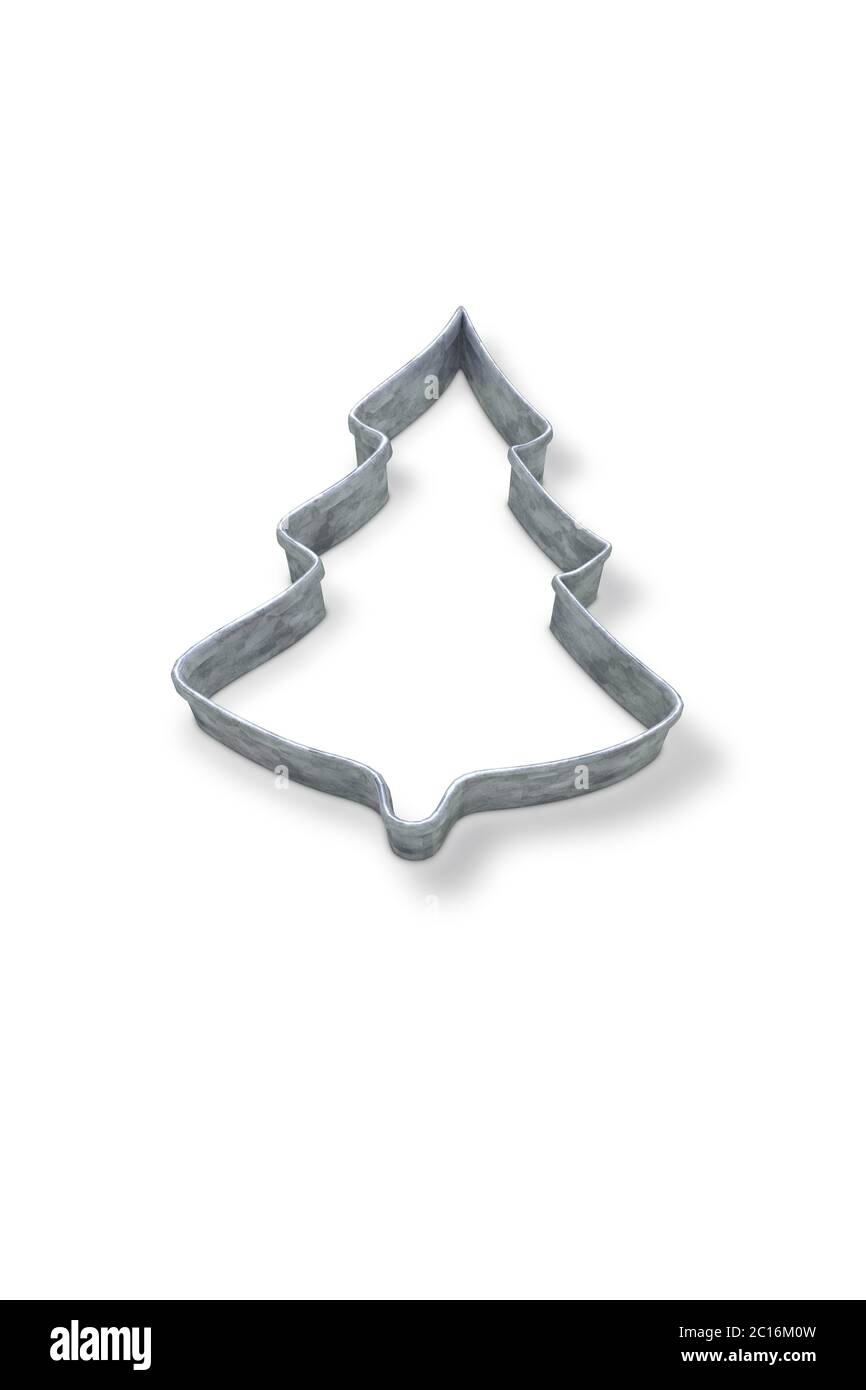 tree shaped Pastry cutter on white surface Stock Photo - Alamy