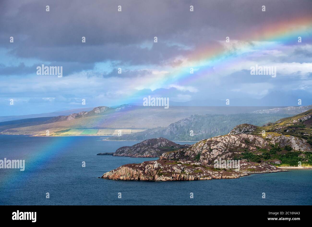 Rainbow Over Scottish Coast High Resolution Stock Photography and ...