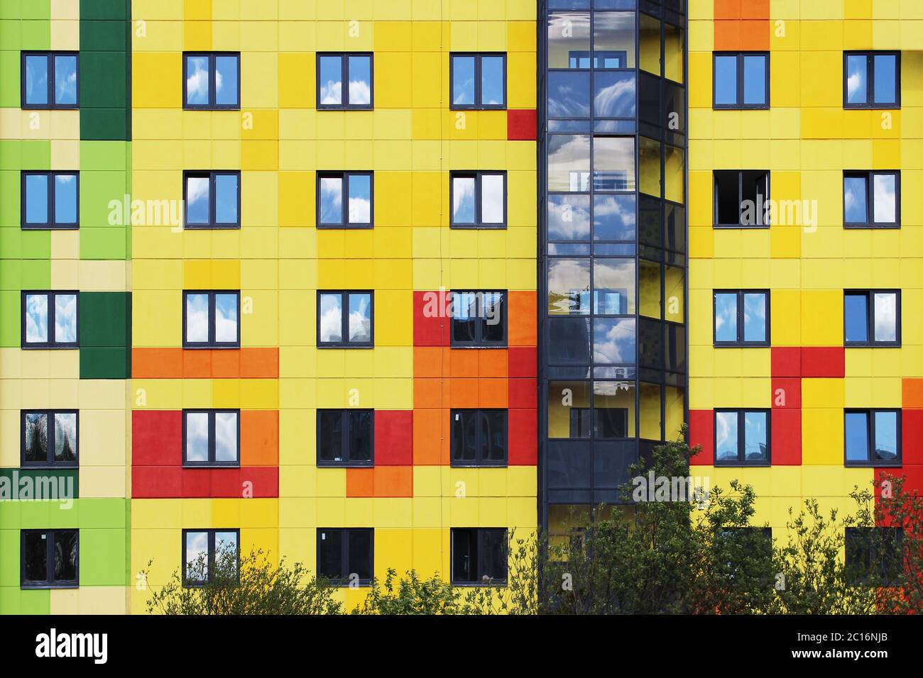 nice colorful house a Business center Stock Photo - Alamy