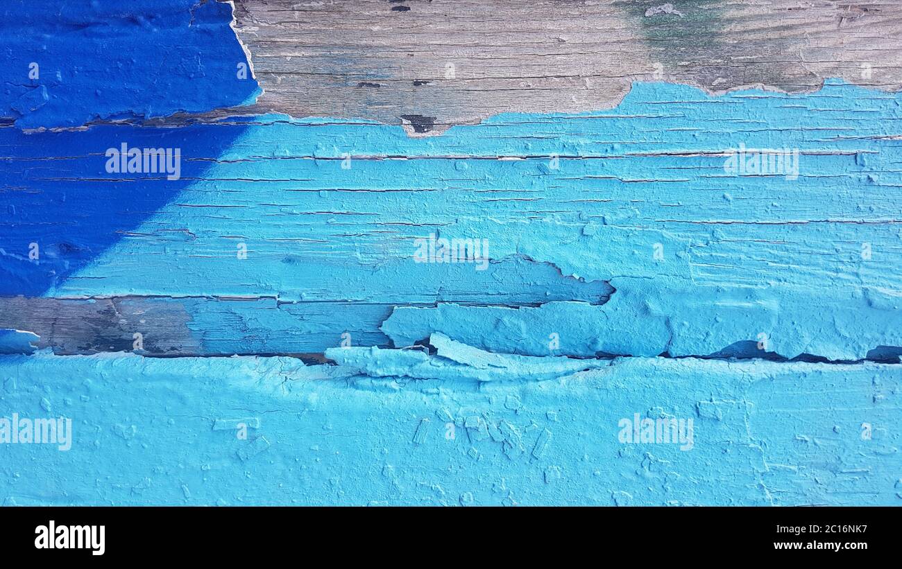 Old weathered paint that separated from old wood and peels off Stock ...