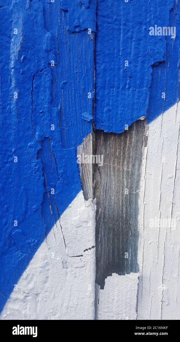 Old weathered paint that separated from old wood and peels off Stock ...