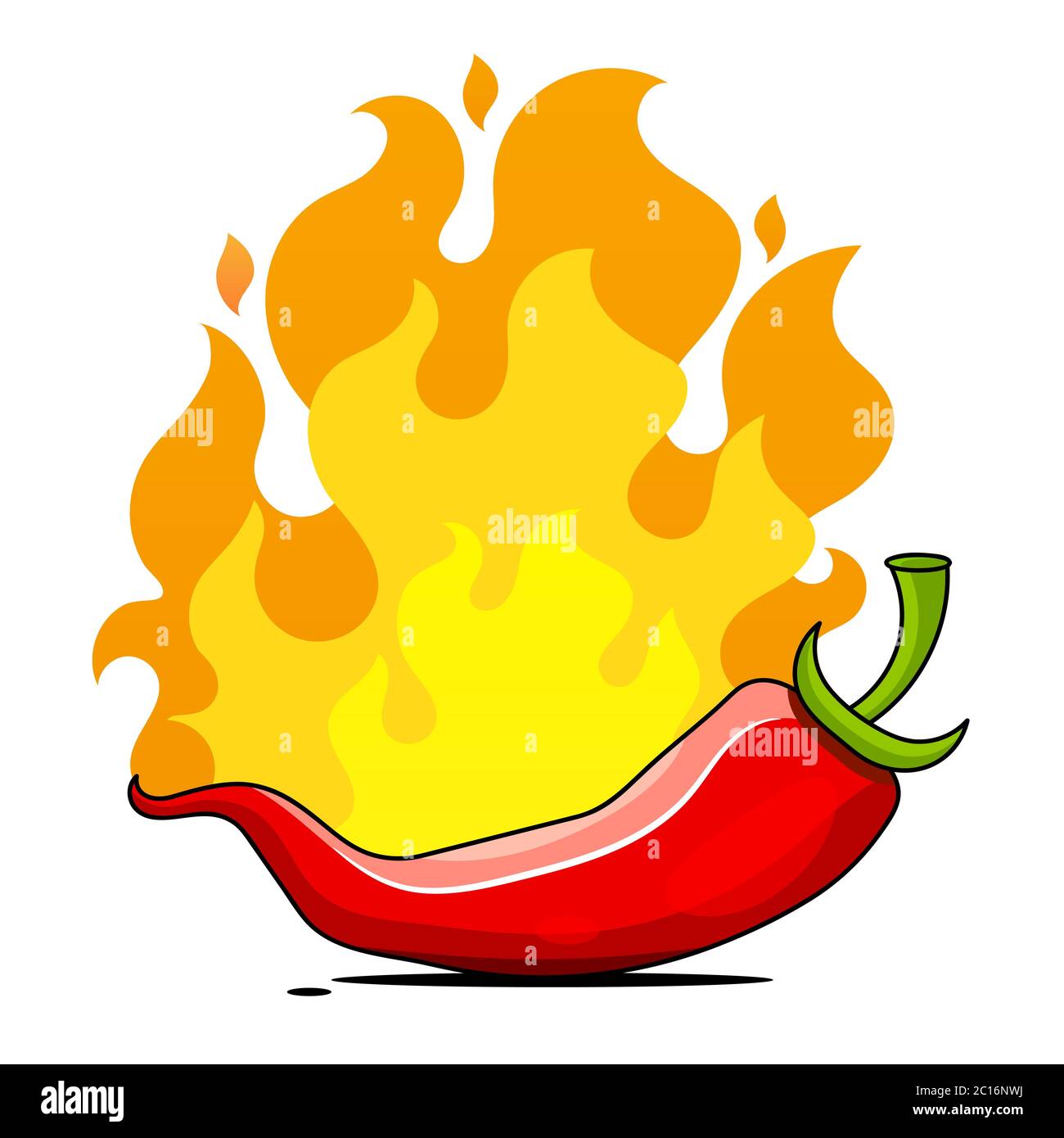 Hot pepper, vector illustration Suitable For Greeting Card, Poster ...