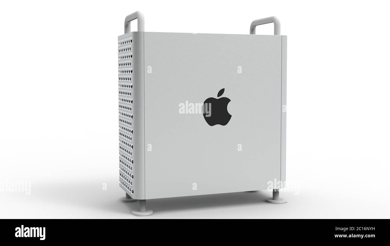 Apple MacPro 2019 on white background Stock Photo - Alamy