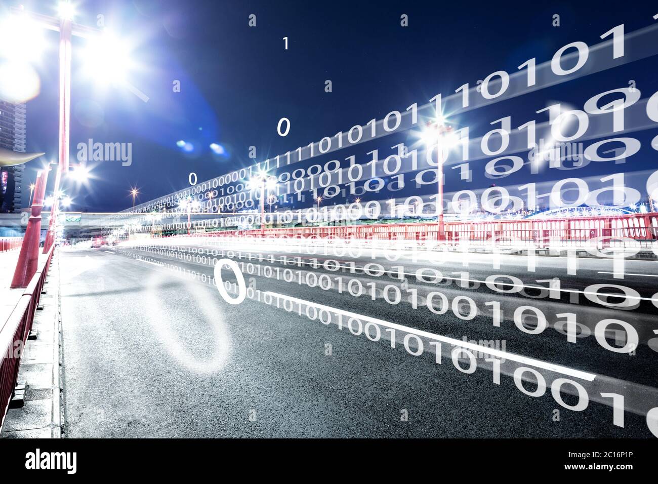 intelligence traffic on road in modern city Stock Photo - Alamy