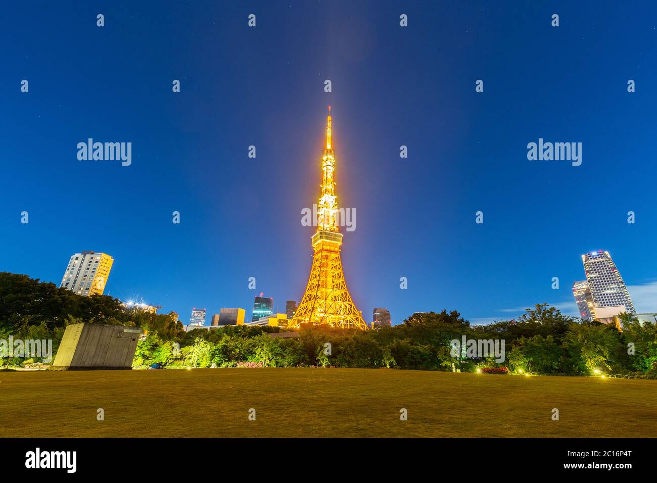 illuminated tokyo tower at night Stock Photo - Alamy