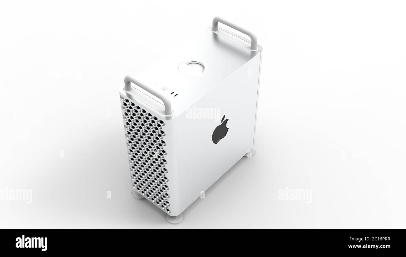 Apple MacPro 2019 on white background Stock Photo - Alamy