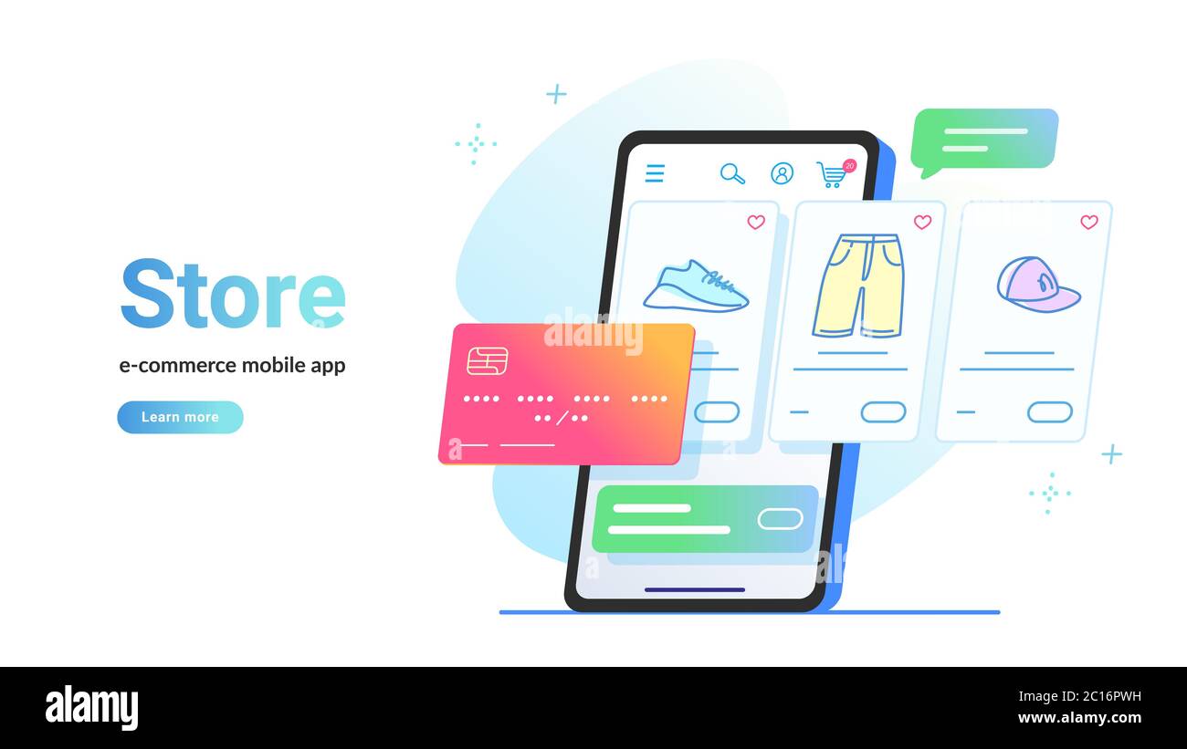 Mobile phone shopping coupon Cut Out Stock Images & Pictures - Alamy