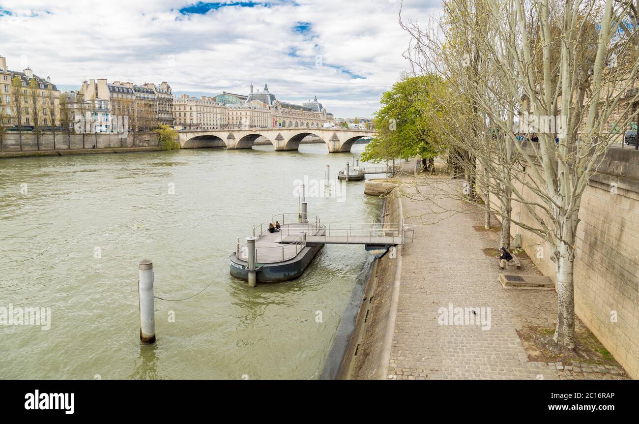 View of Seine River in Paris Stock Photo - Alamy