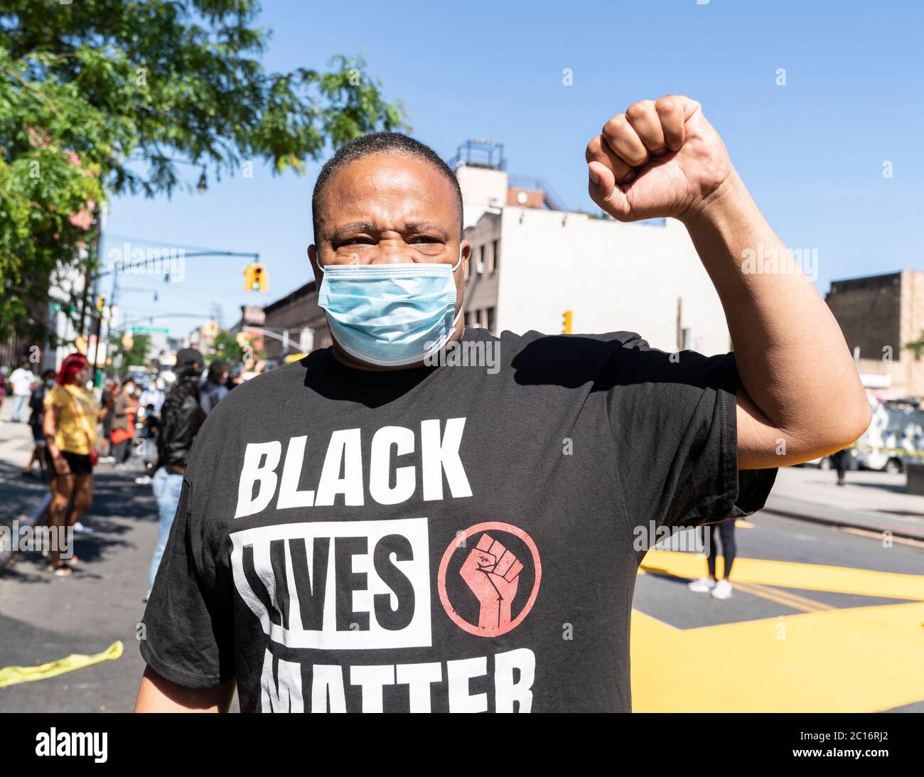 New York, NY - June 14, 2020: Jesse Hamilton attends unveiling ceremony ...