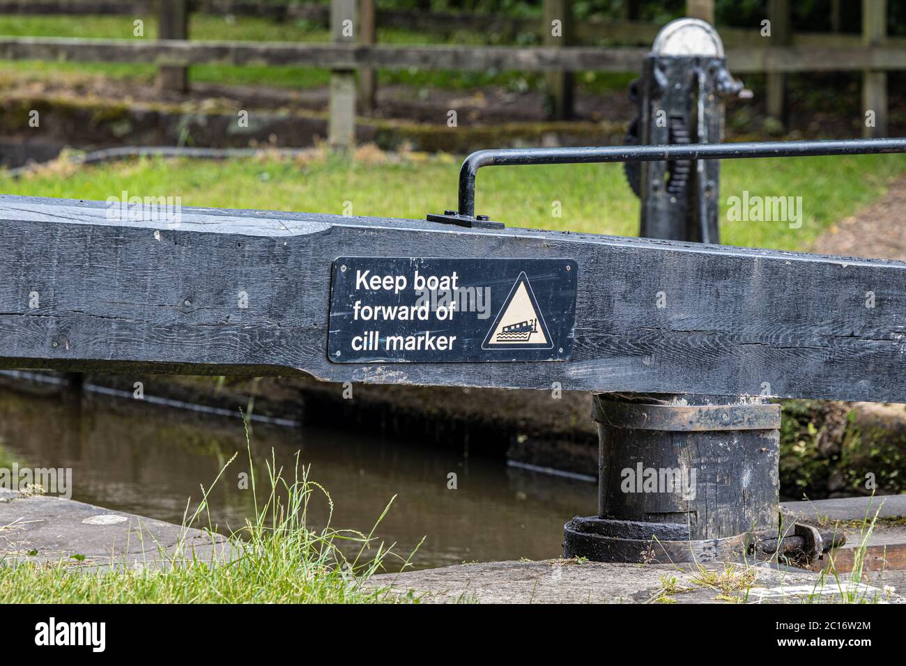 The Trent and Mersey Canal and canal lock gates in Staffordshire ...