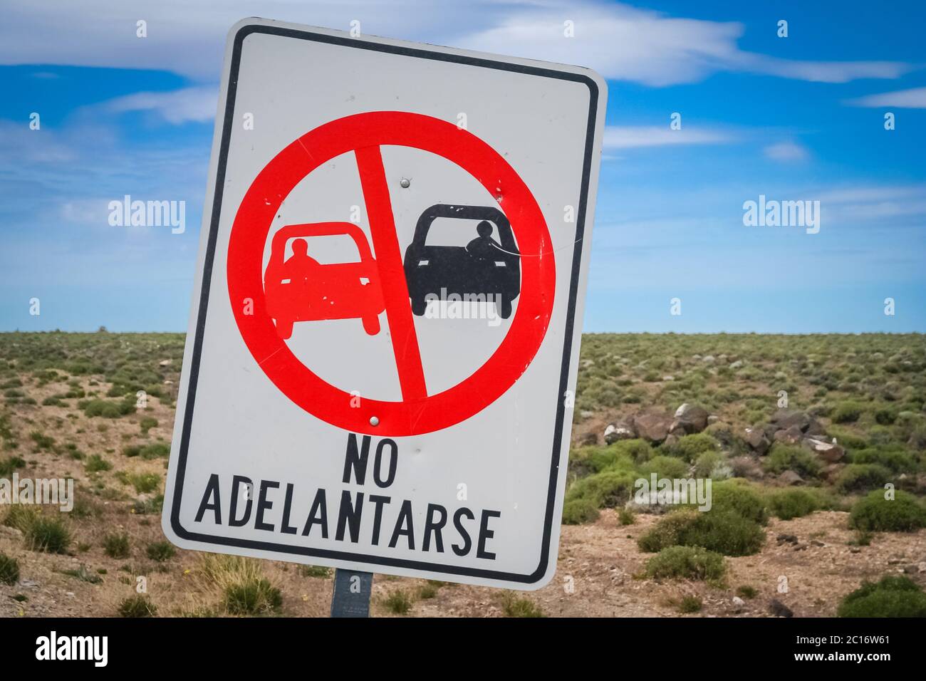 Overtaking prohibited road sign hi-res stock photography and images - Alamy