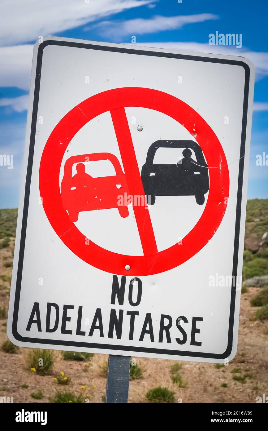 Overtaking prohibited road sign hi-res stock photography and images - Alamy