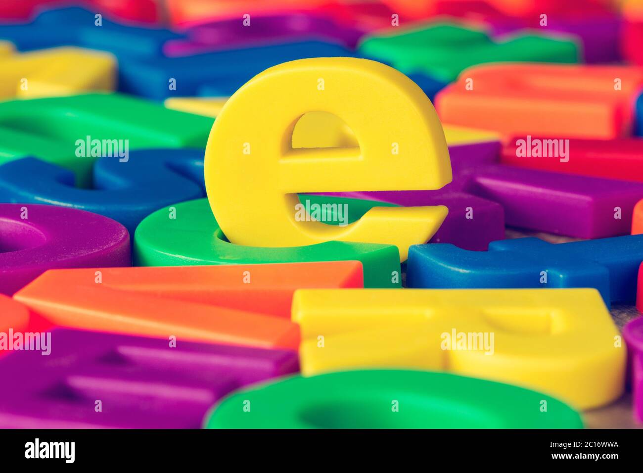 Plastic alphabet letters Stock Photo - Alamy