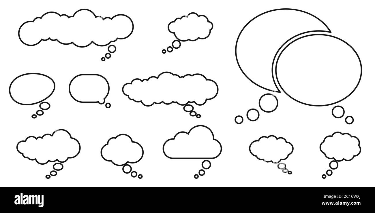 different thought bubbles collection Stock Vector Image & Art - Alamy