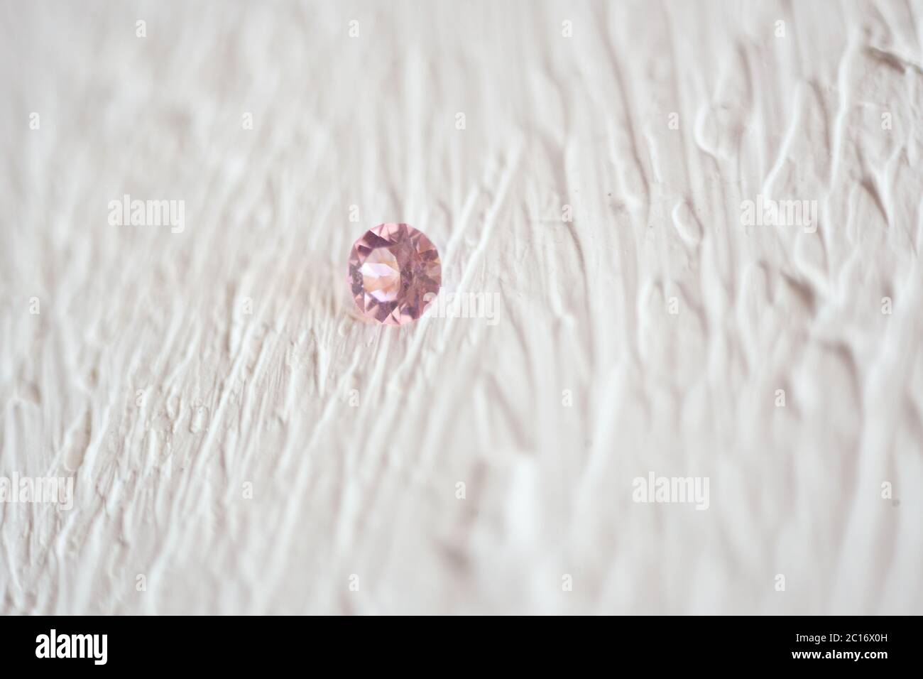Pink Crystal Stone macro, pink transparent rough quartz crystals Stock ...