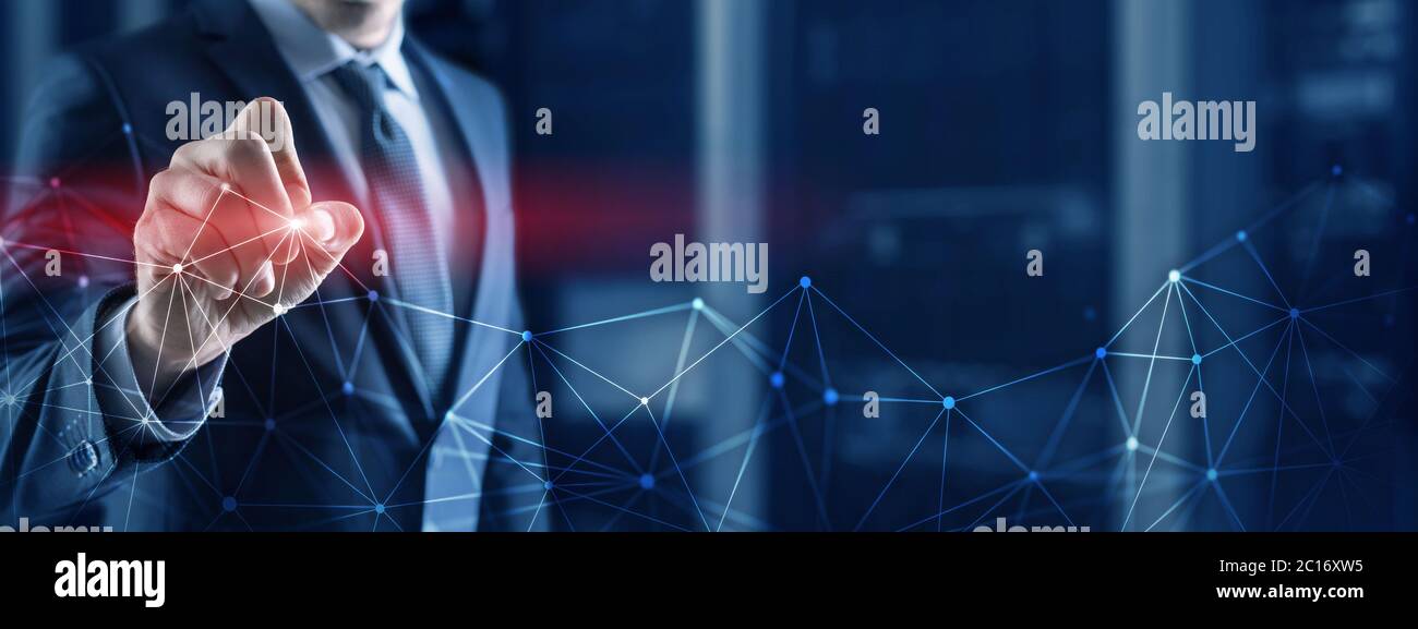 Abstract background image of lines and dots on provider center ...