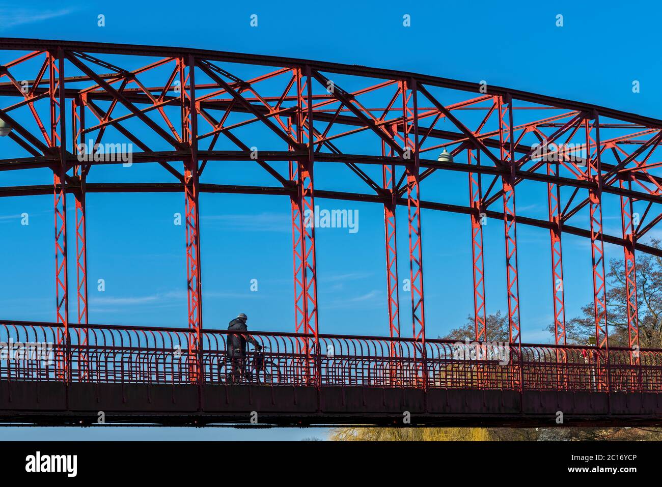 Steel bridge in Berlin Stock Photo - Alamy