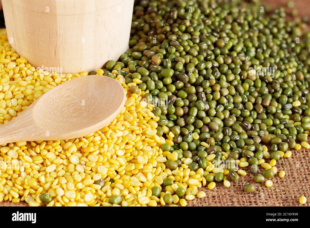 Nuts on sack Stock Photo - Alamy