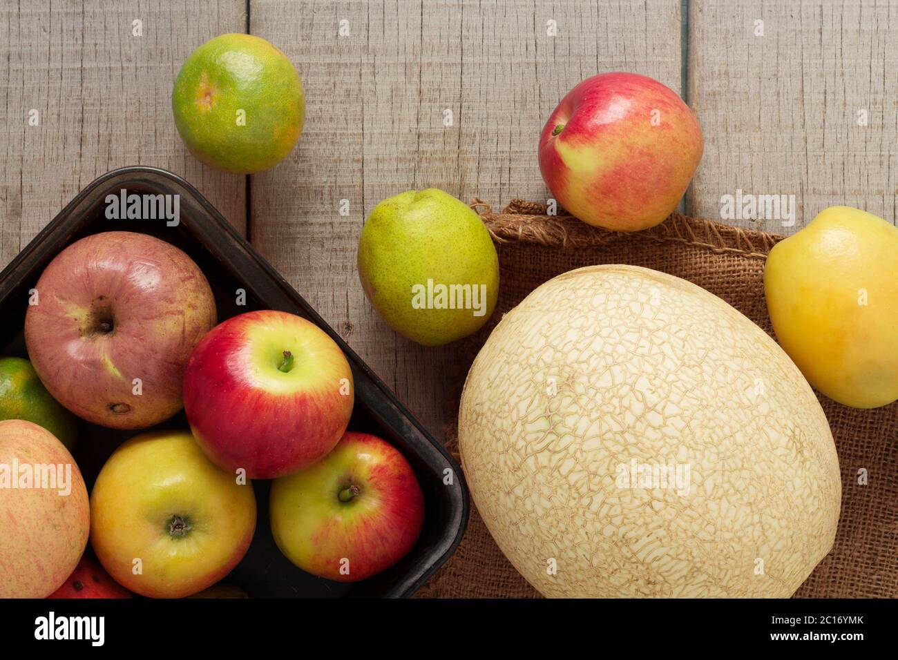 fruits with top view Stock Photo - Alamy