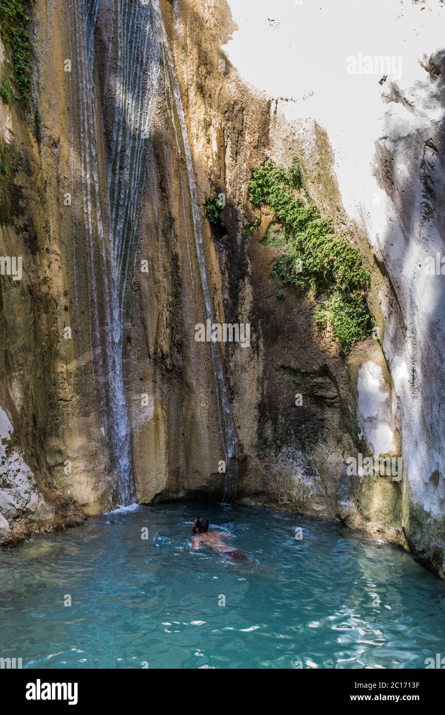Lefkada greece waterfall hi-res stock photography and images - Alamy