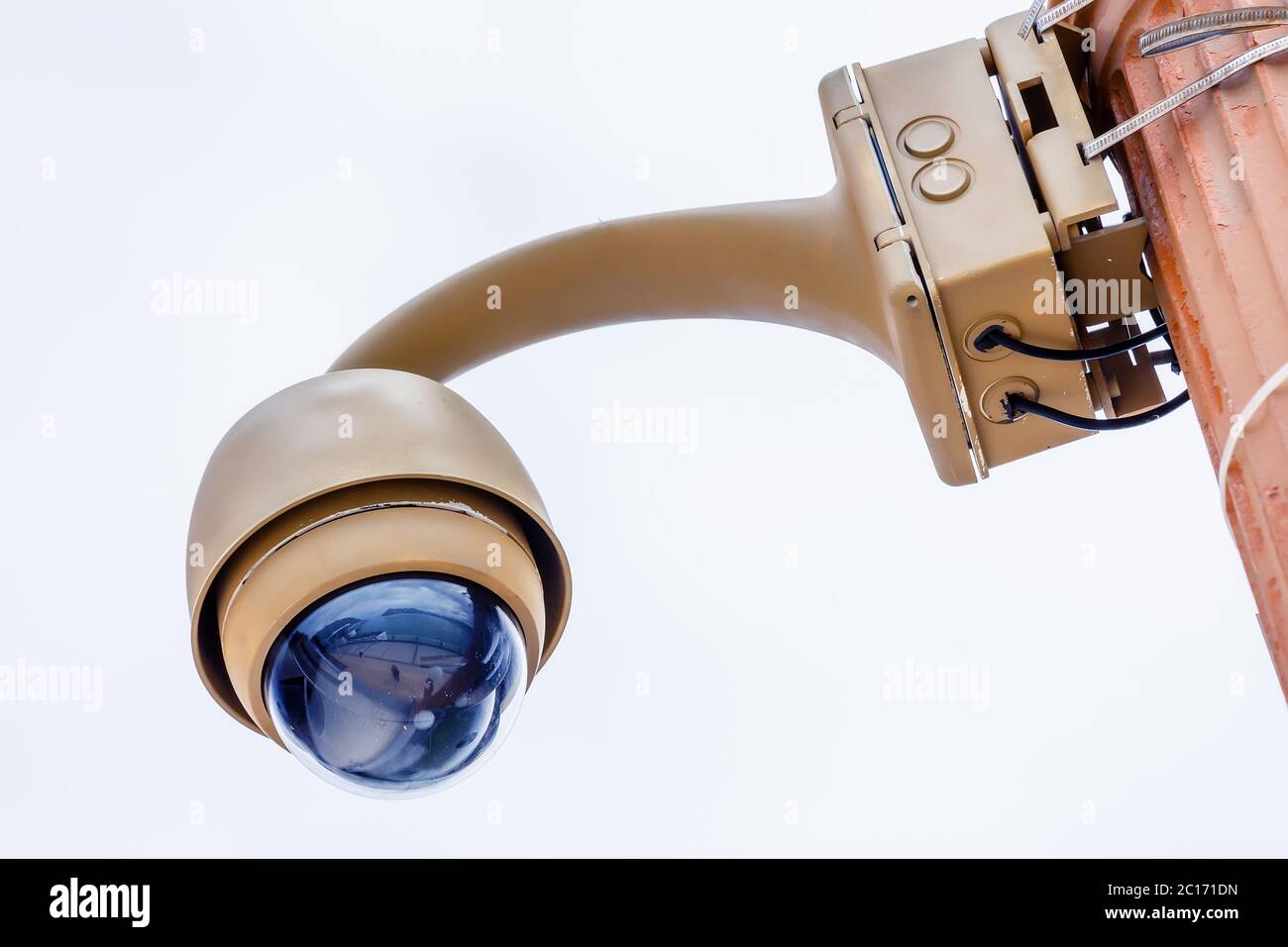 Security CCTV camera in a city Stock Photo - Alamy