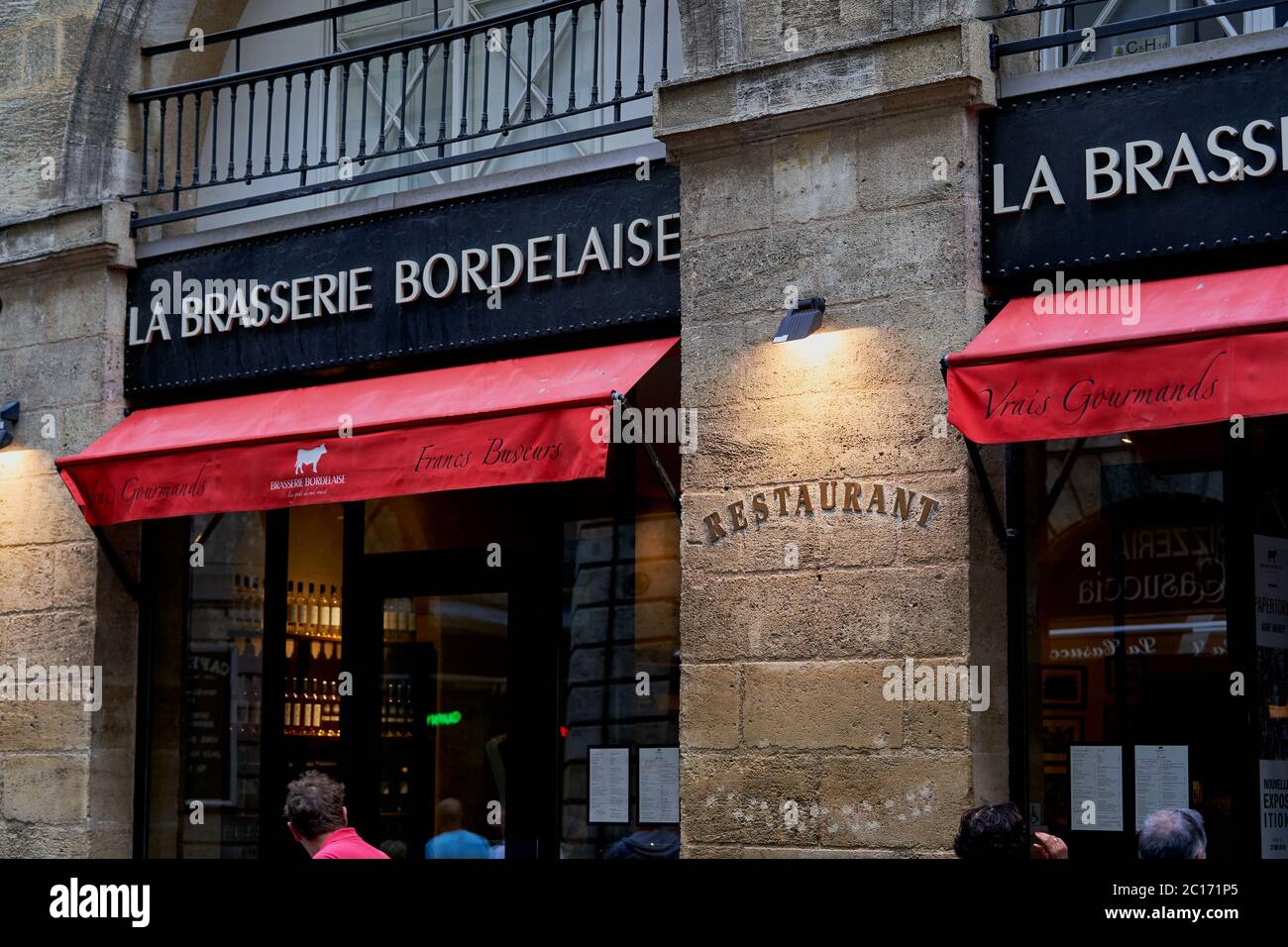 Exterior of La Brasserie Bordelaise a French restaurant in the centre ...