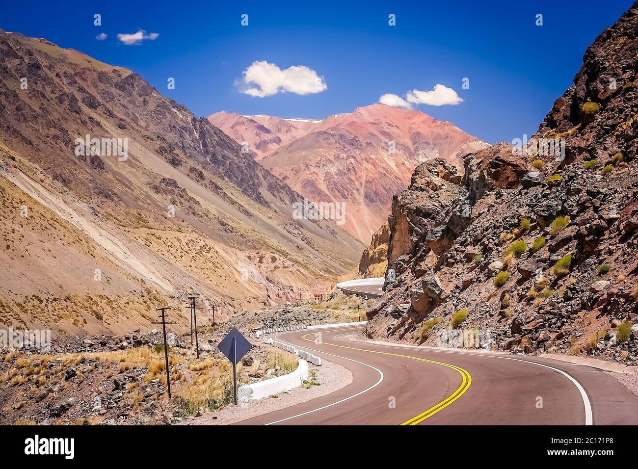 Road through Andes Stock Photo - Alamy