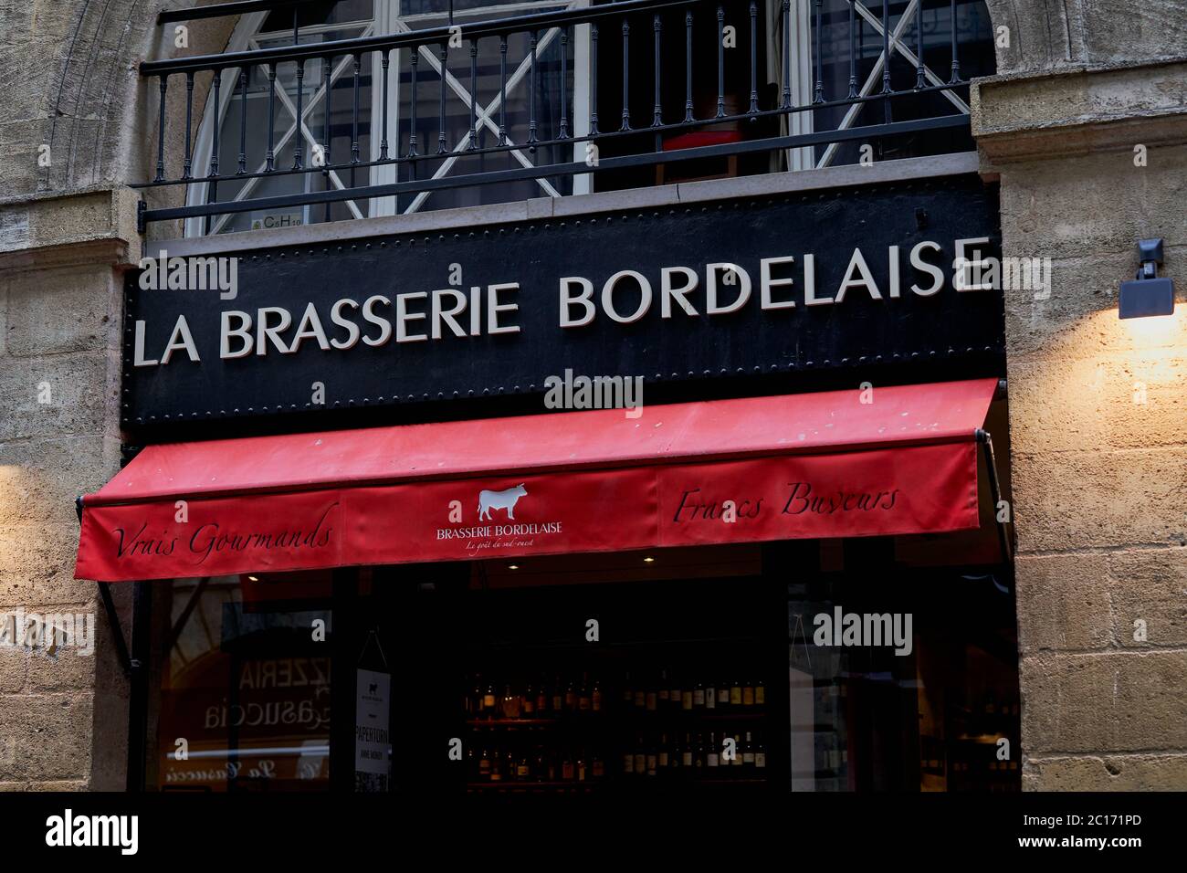 Exterior of La Brasserie Bordelaise a French restaurant in the centre ...