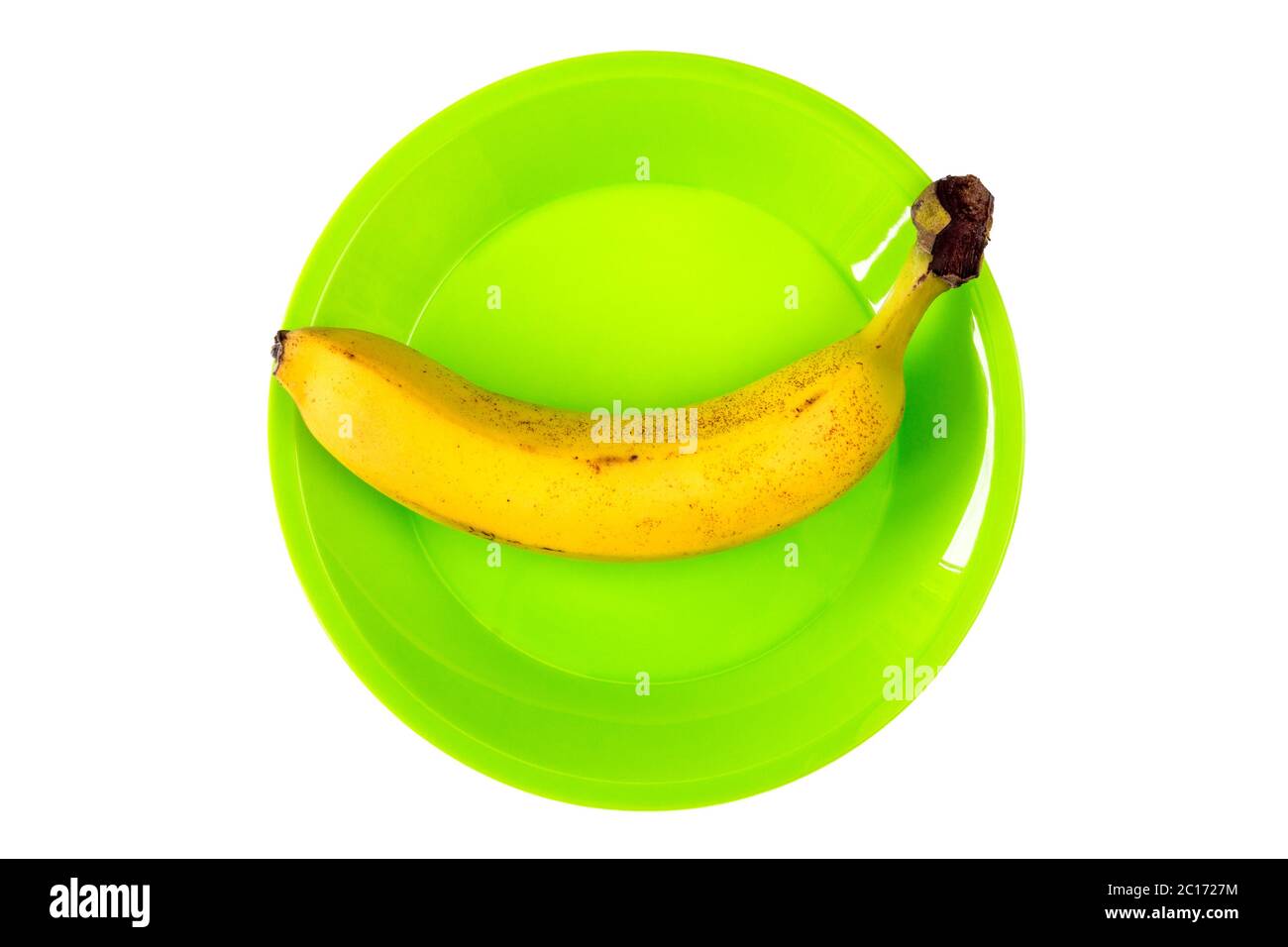 Plate with banana fruit Stock Photo - Alamy