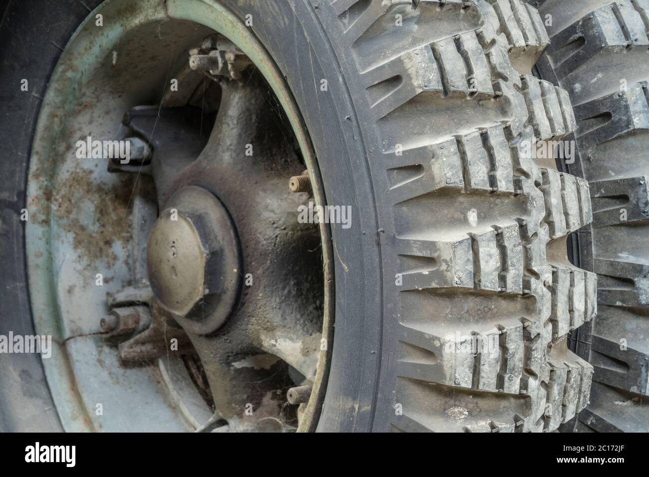 wheel of a historic army truck Stock Photo - Alamy
