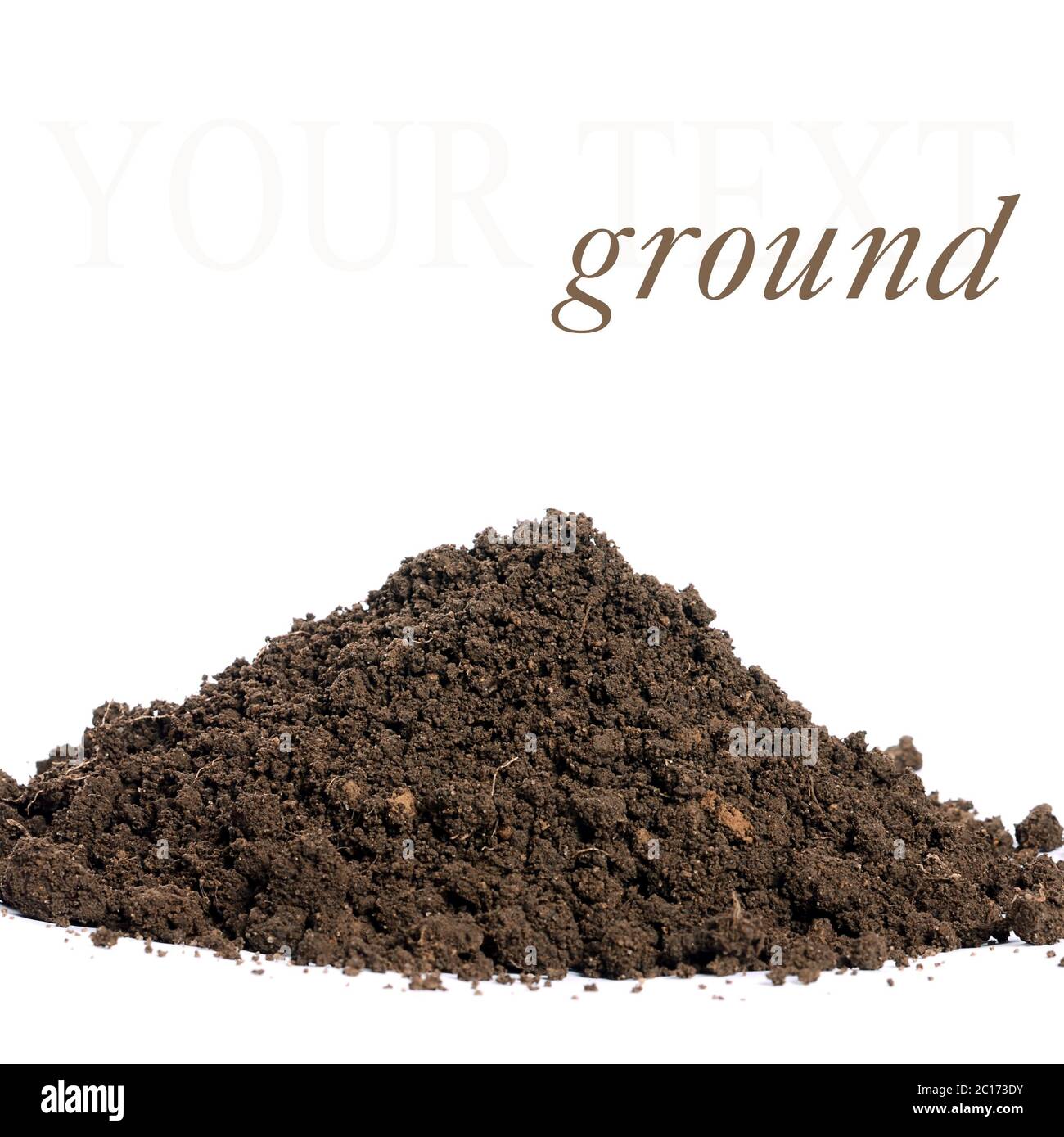 Ground closeup isolated on white background Stock Photo - Alamy