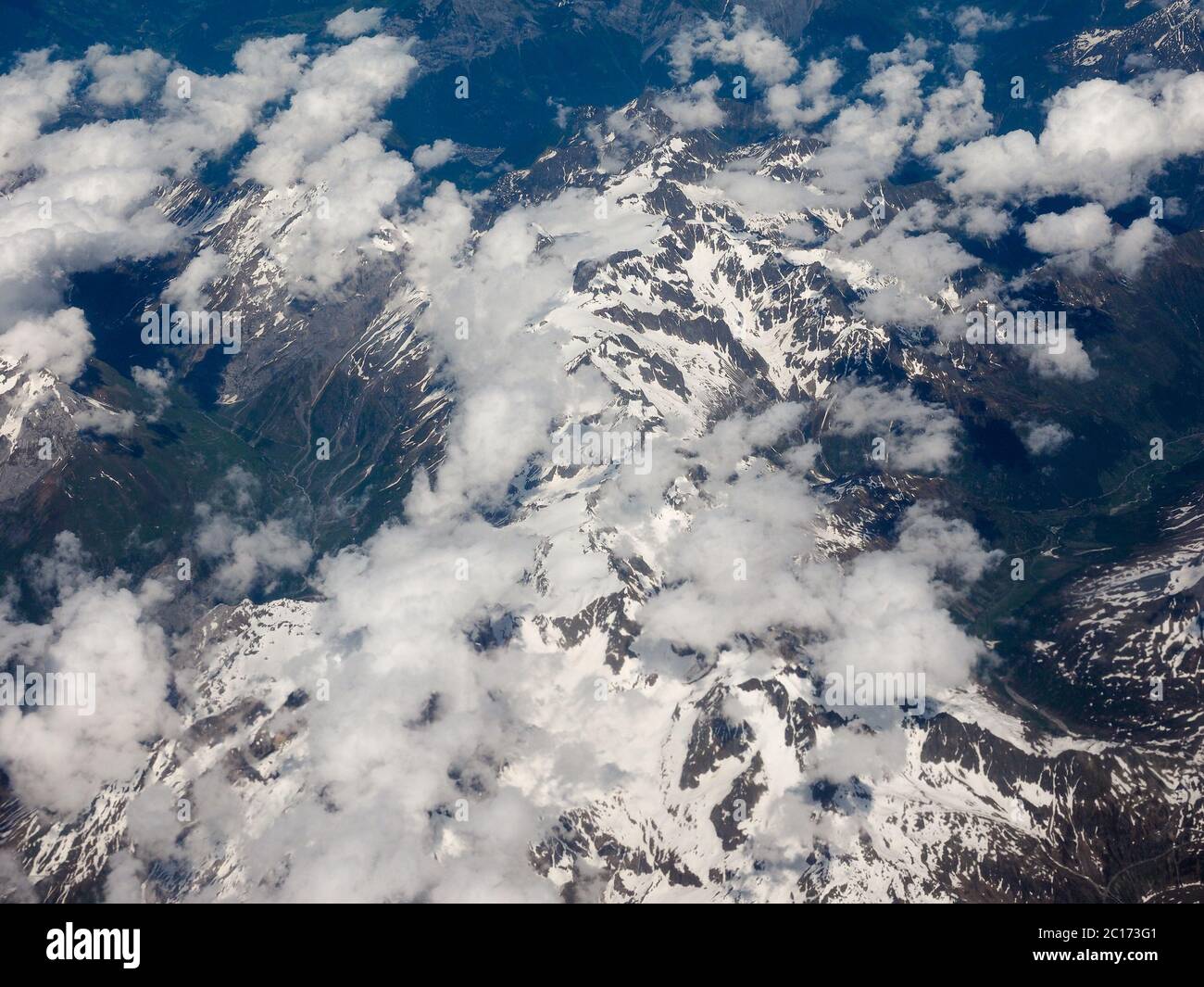 Aerial view of Swiss Alps Stock Photo - Alamy
