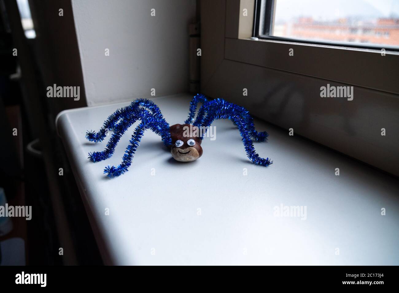Spider made from chestnut. Slovakia Stock Photo - Alamy