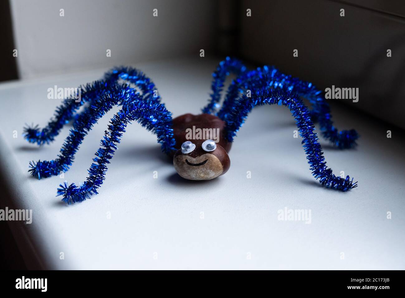 Spider made from chestnut. Slovakia Stock Photo - Alamy