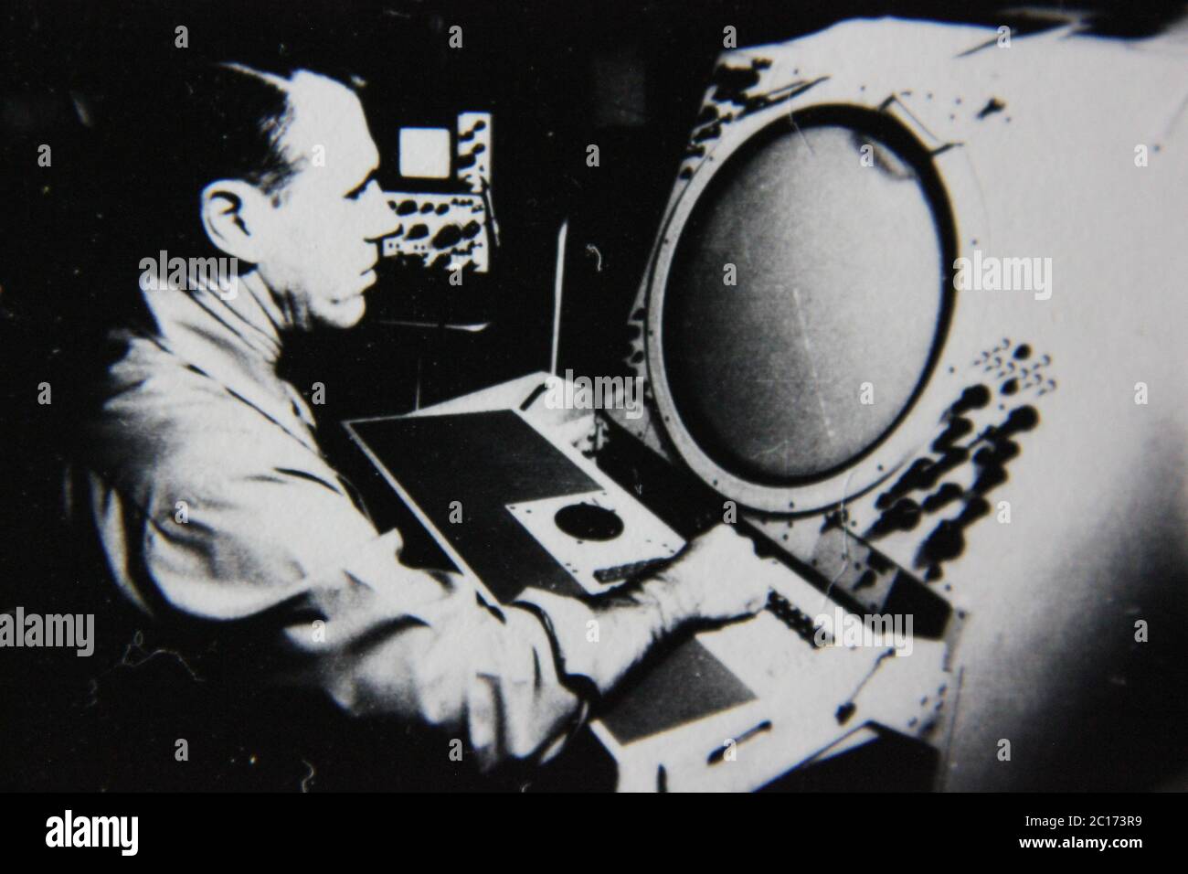 Fine 70s vintage black and white extreme photography of a man watching ...