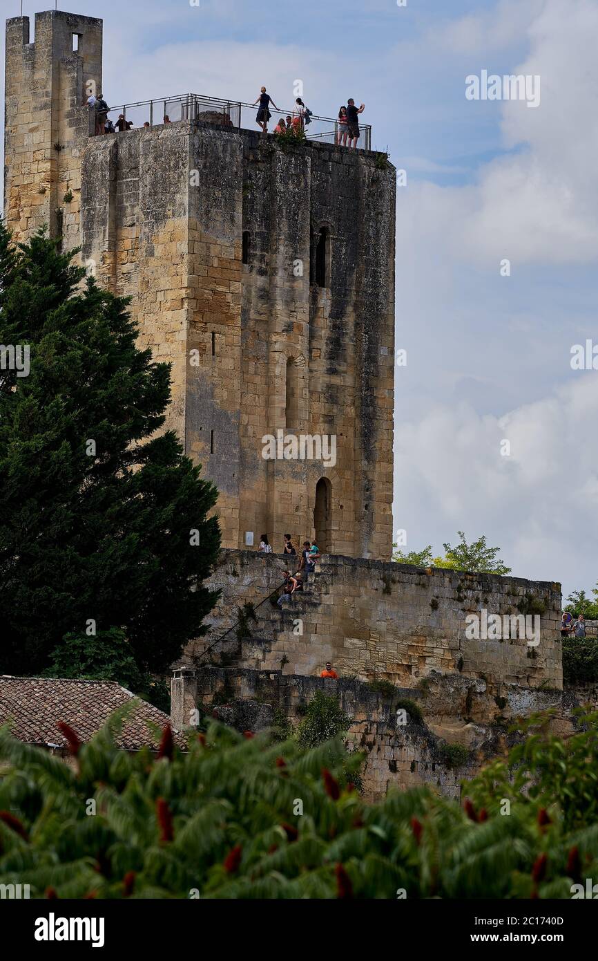 A view of the tower of Chateau du Roy, King's castle in the tiny city ...