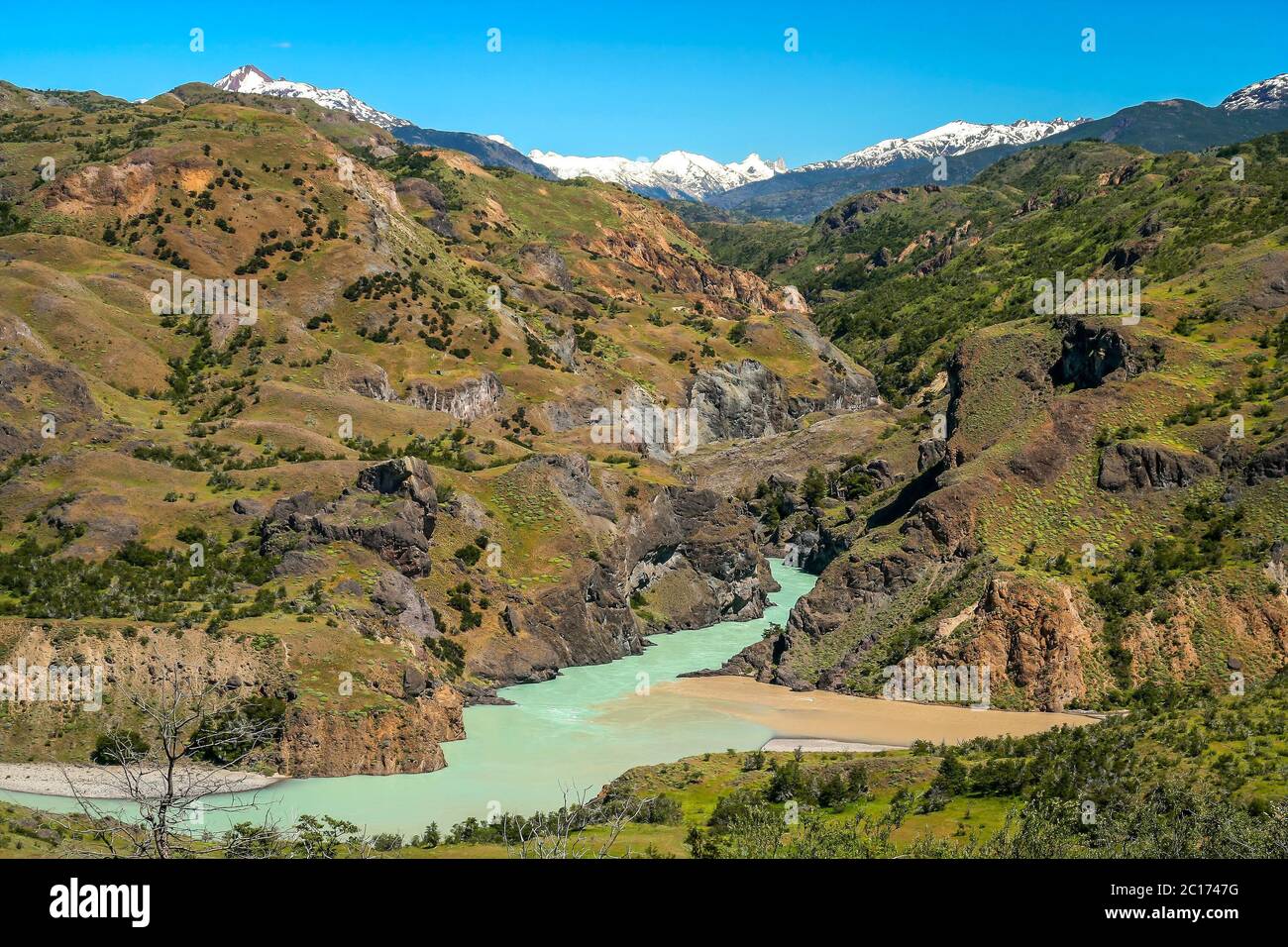 River confluence in Patagonia Stock Photo - Alamy