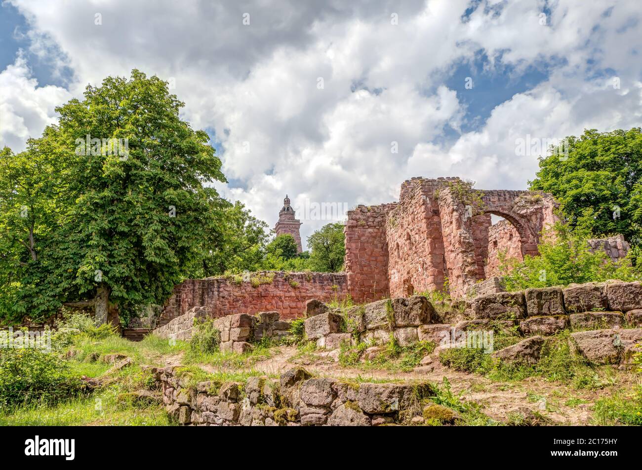 Upper castle of the Kyffhauser monument of Emperor William and ...