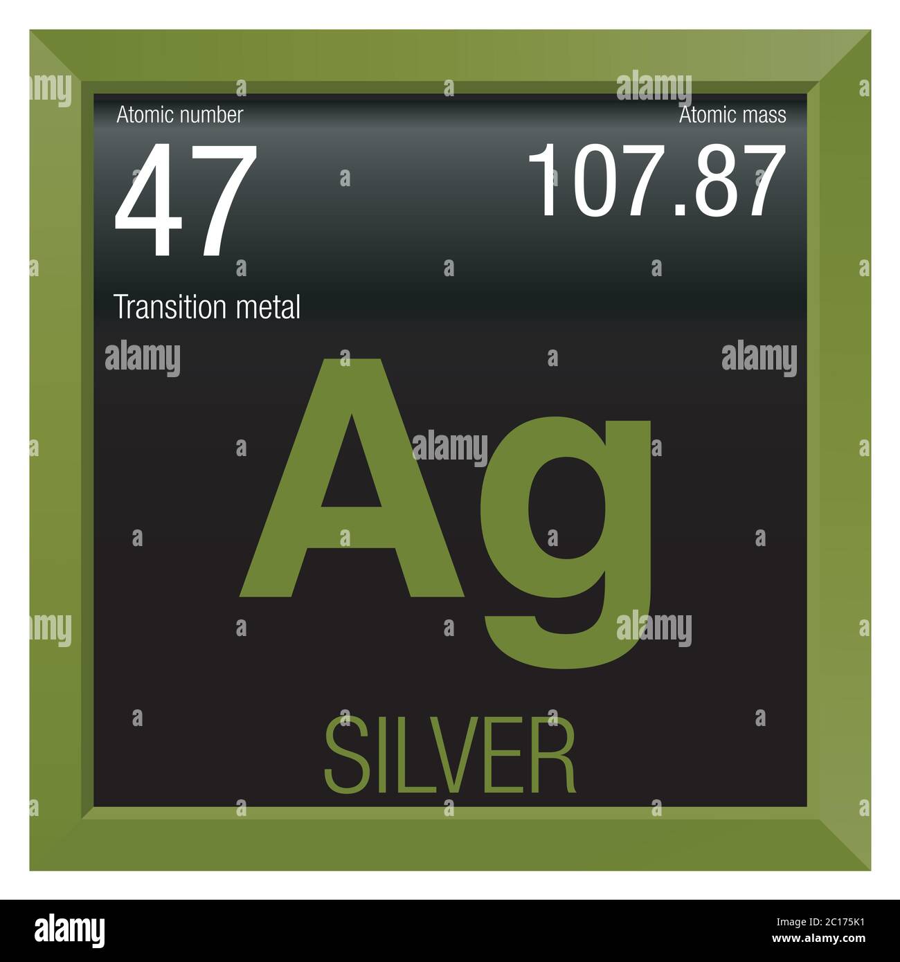 Silver Periodic Table Square Ag Silver Transition Metal Chemical