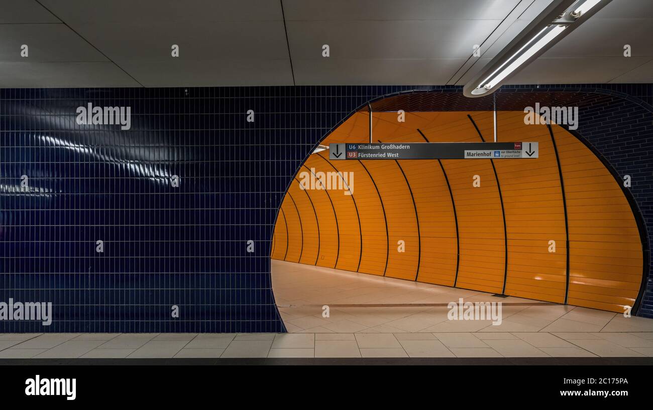 Marienplatz station in Munich Stock Photo - Alamy