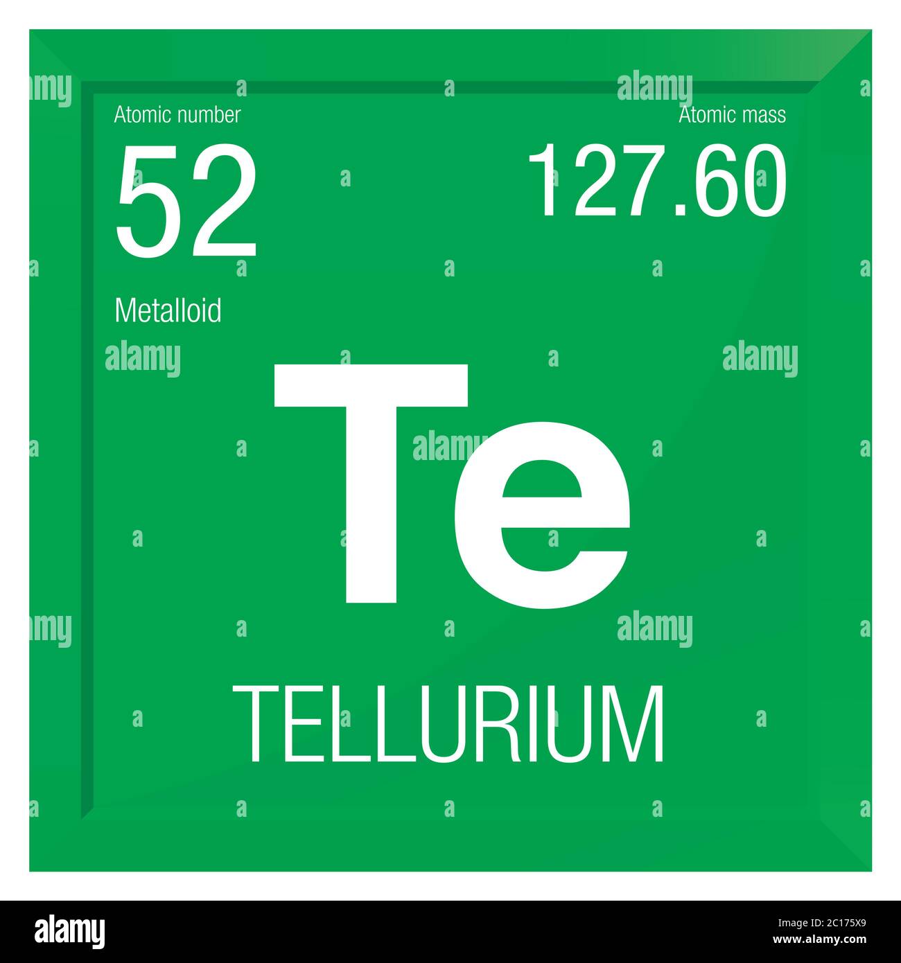 Tellurium Periodic Table Square Tellurium 52 Element Simplicity