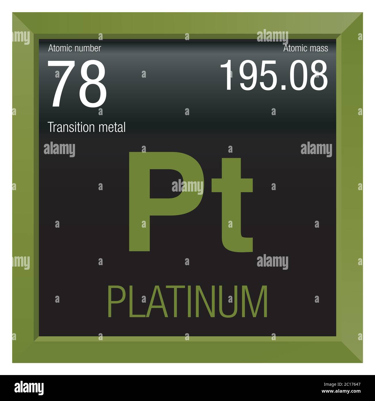 Platinum symbol. Element number 78 of the Periodic Table of the ...