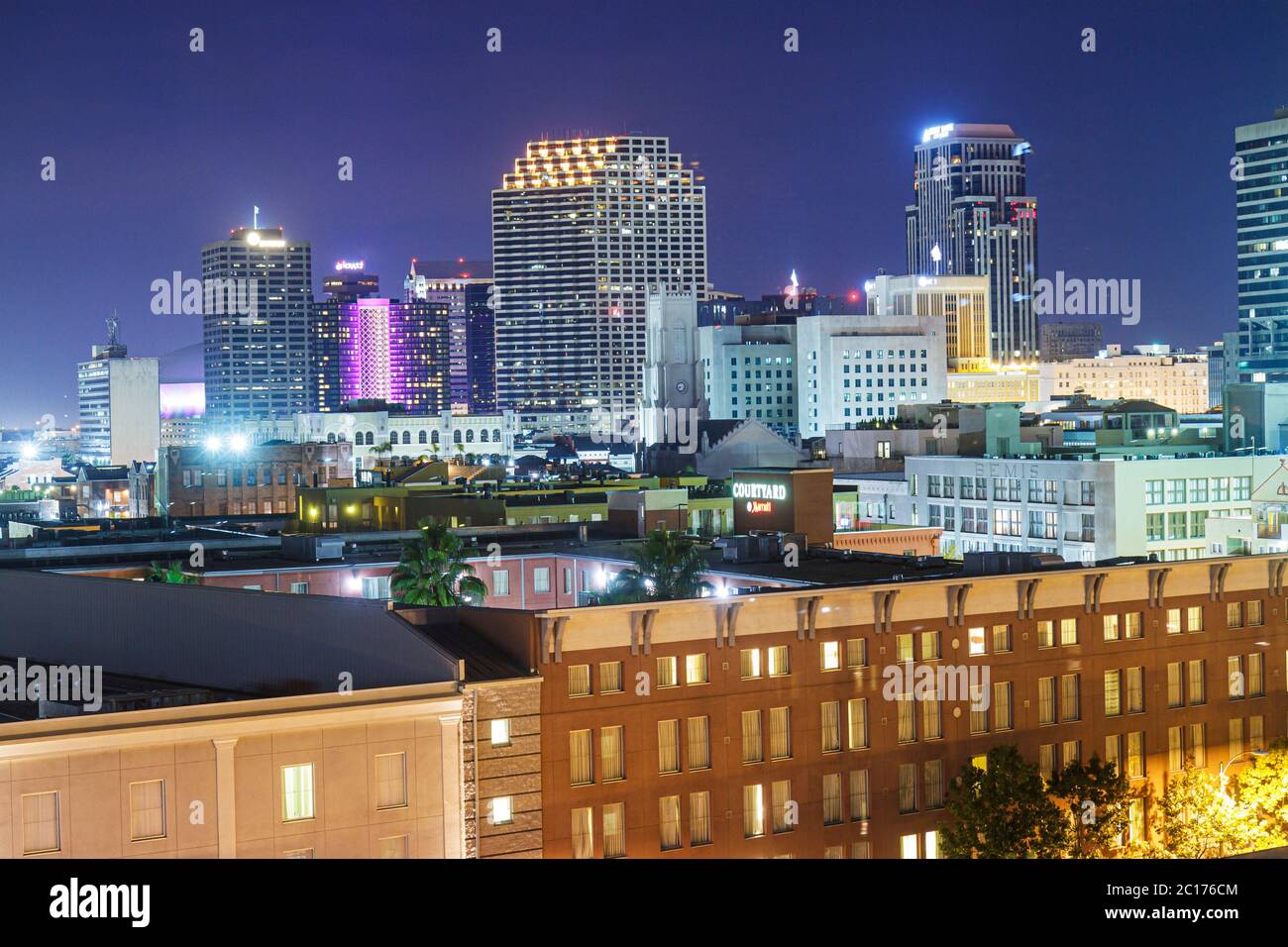 New Orleans Louisiana,Warehouse District,downtown city skyline,high ...