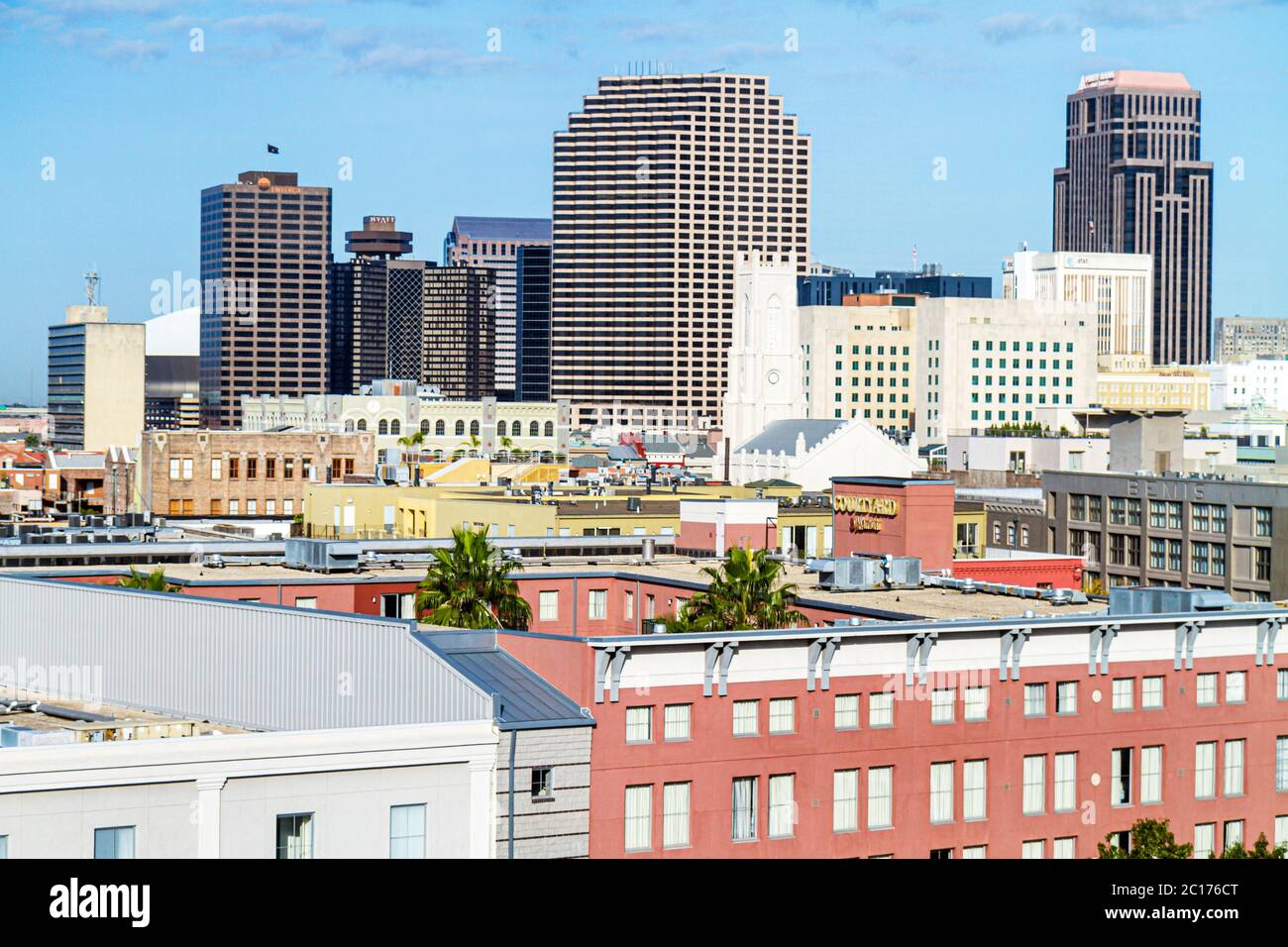 New Orleans Louisiana,Warehouse District,downtown city skyline,high ...
