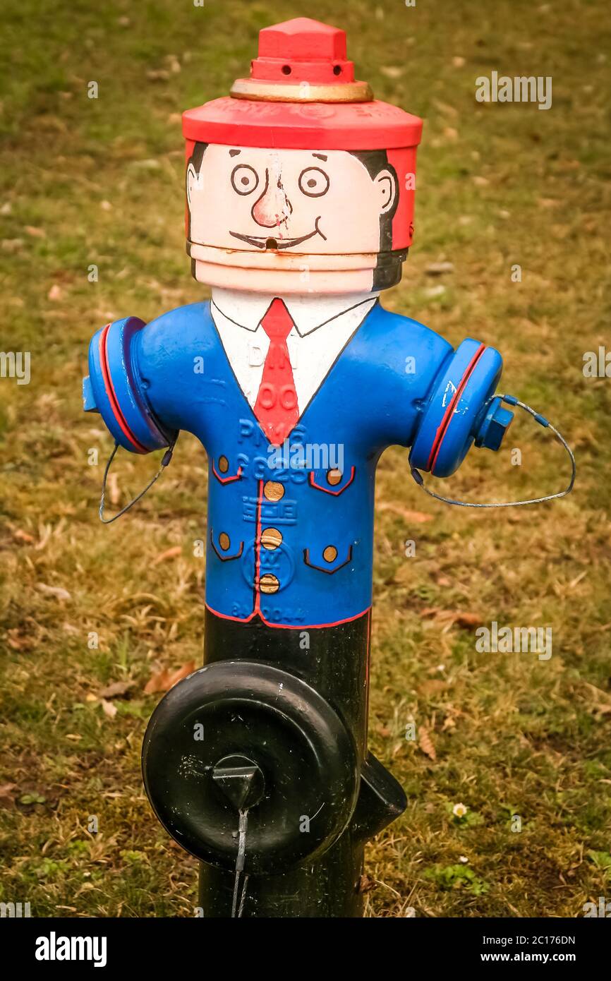 Funny colourful hydrant Stock Photo - Alamy