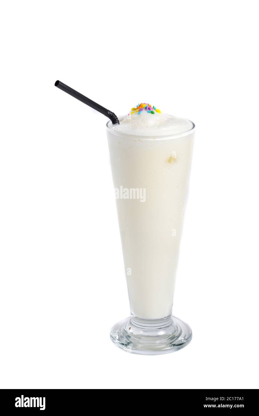 vanilla milkshake drink Stock Photo - Alamy