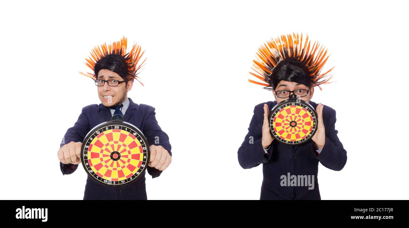 Funny man with mohawk hairstyle Stock Photo - Alamy
